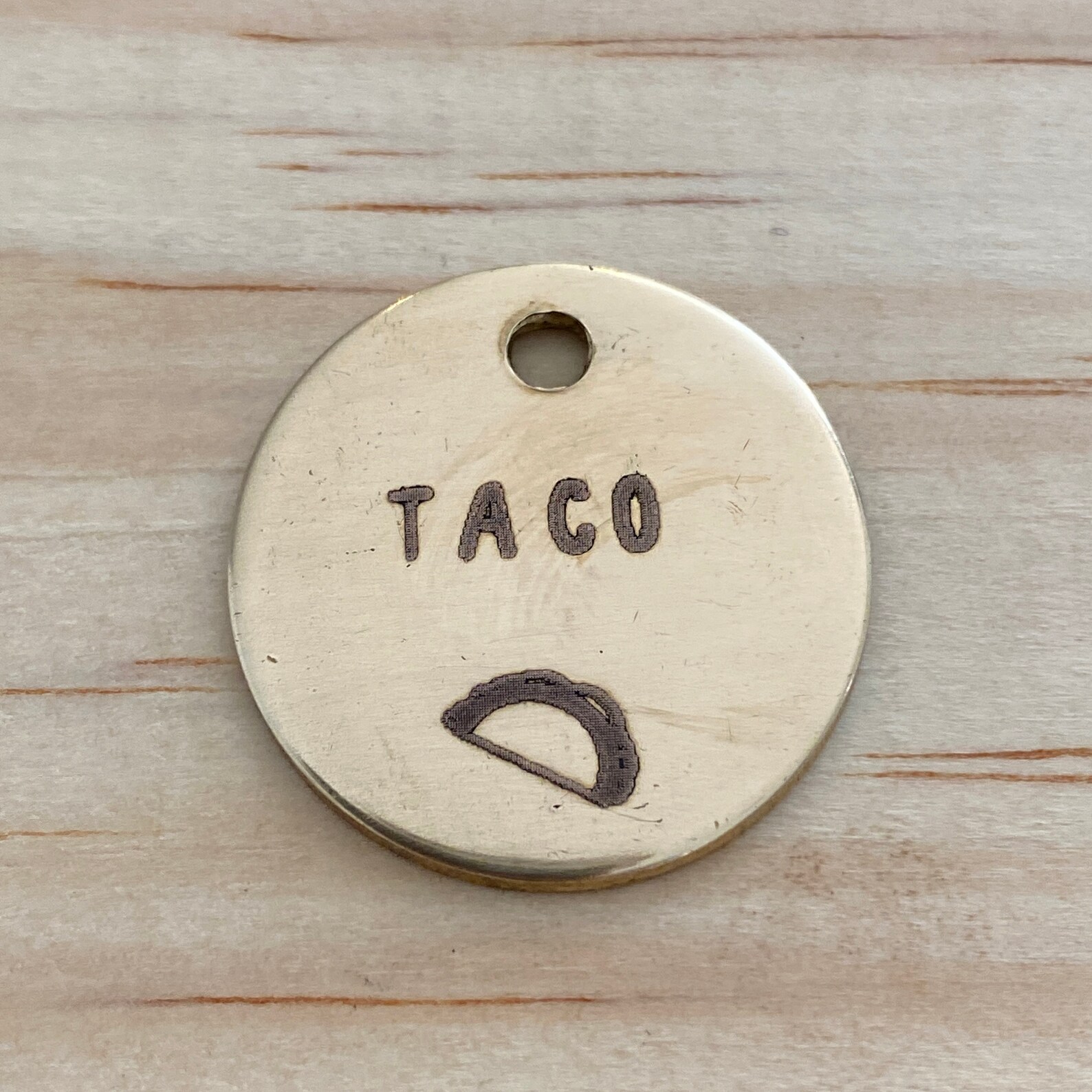 Taco Dog ID Tag Taco Dog Name Tag Taco Puppy ID Tag Taco - Etsy