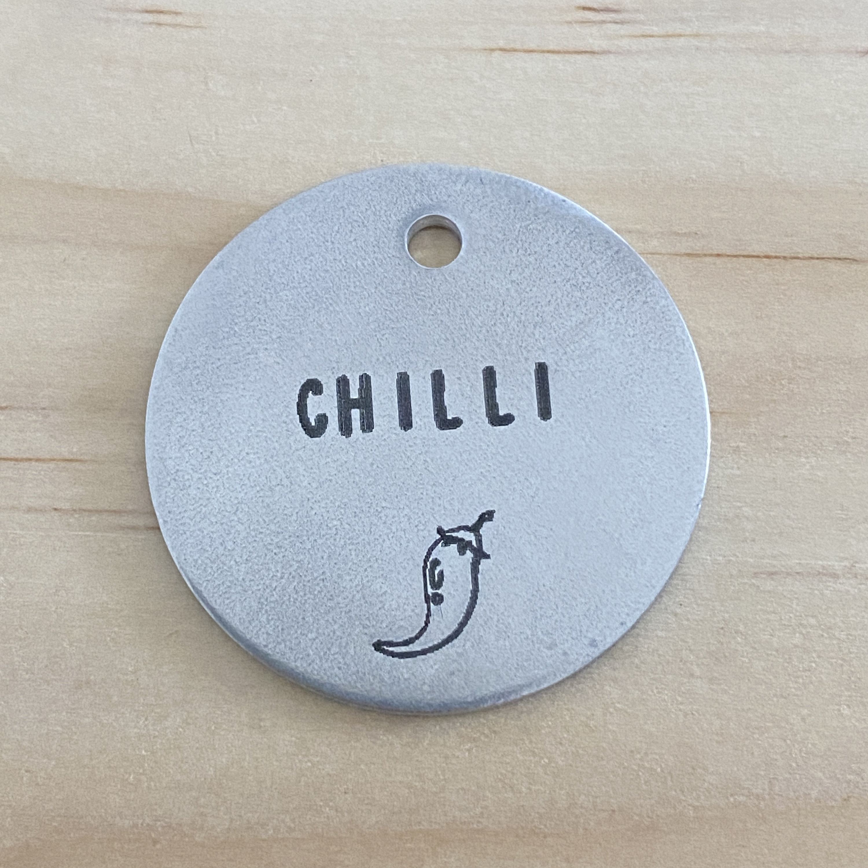 Chilli Dog ID Tag Dog Name Tag Silver ID Tag Pet Tag Pet - Etsy Australia
