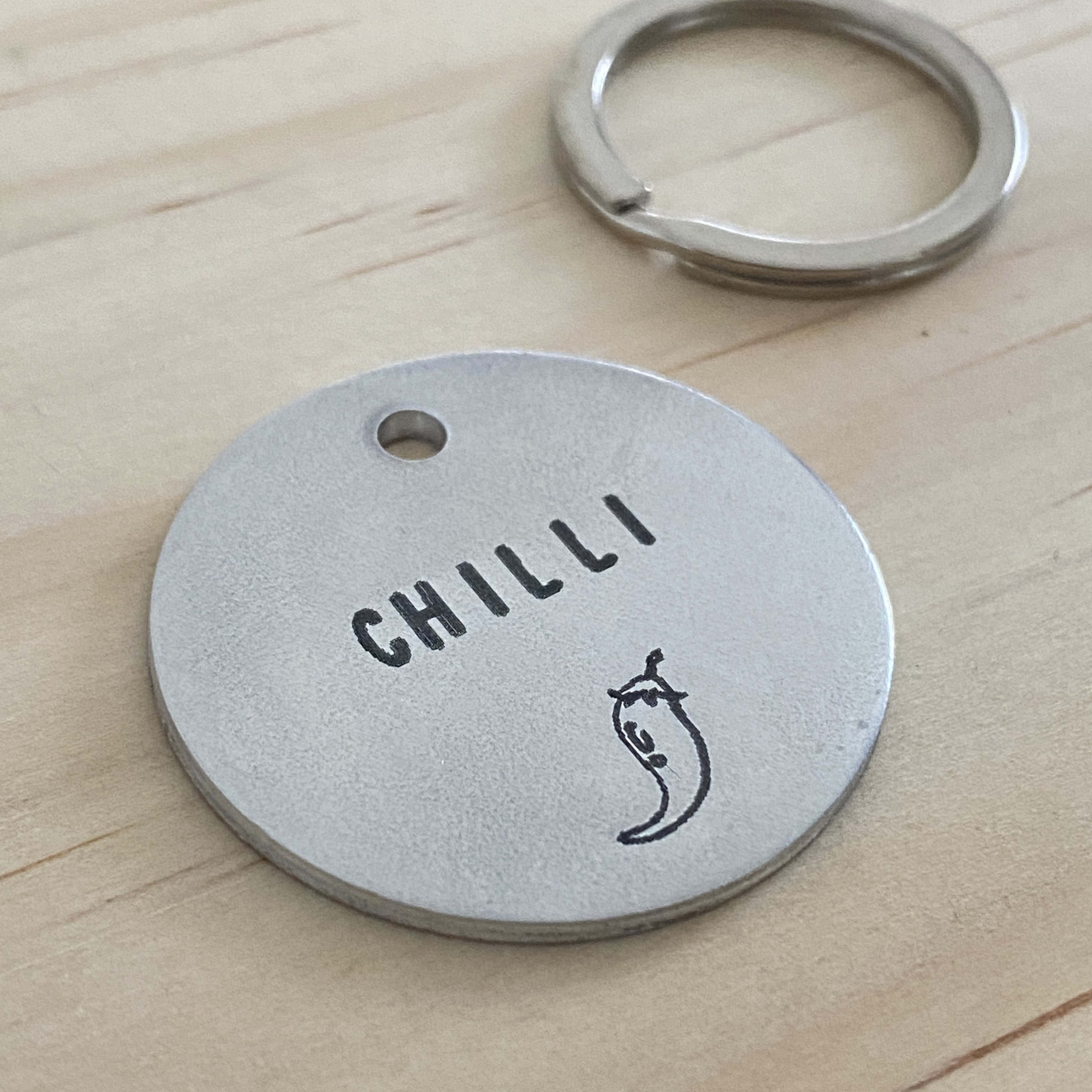 Chilli Dog ID Tag Dog Name Tag Silver ID Tag Pet Tag Pet - Etsy Australia