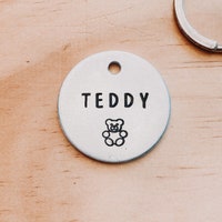 Teddy Bear Tag | Resin Pet Tag - Etsy