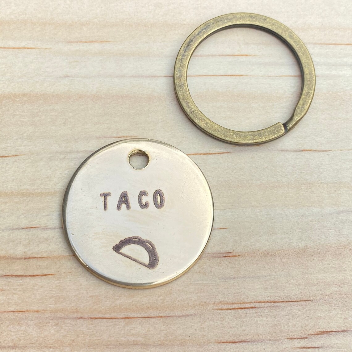 Taco Dog ID Tag Taco Dog Name Tag Taco Puppy ID Tag Taco - Etsy