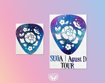 D-day Guitar Pick Sticker Set Agust D Tour Suga BTS - Etsy