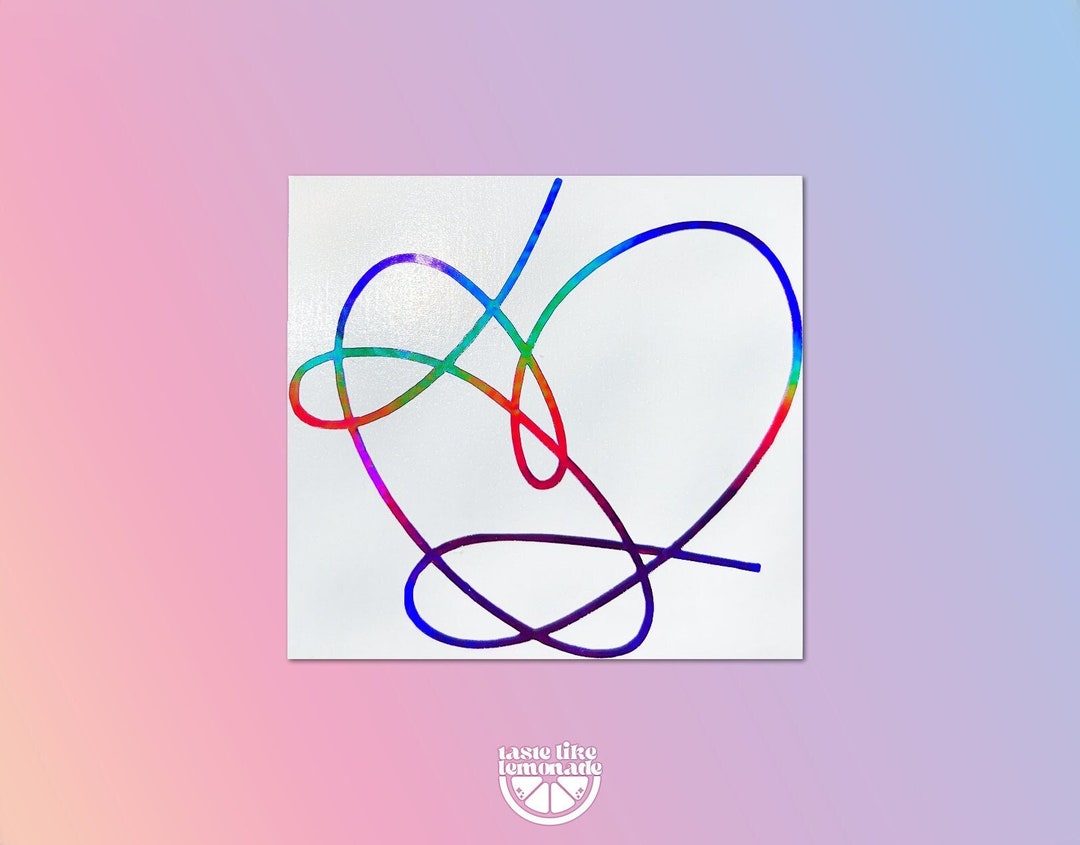 K-pop BTS Love Yourself Heart Sticker Decal - Etsy
