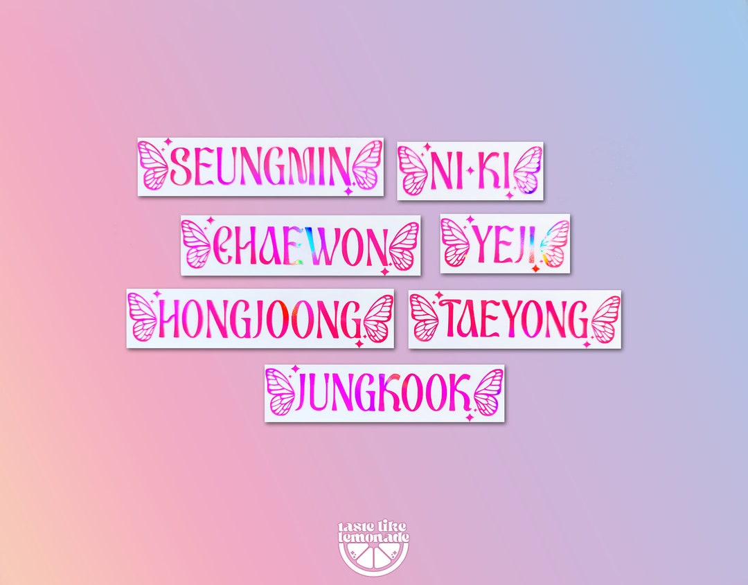 CUSTOM K-pop Member Butterfly Lightstick Sticker Decal - Etsy