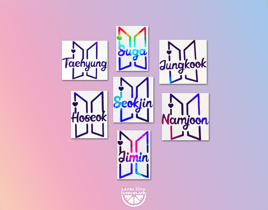 K-pop BTS Logo Member ARMY Bomb Sticker Decal - Etsy