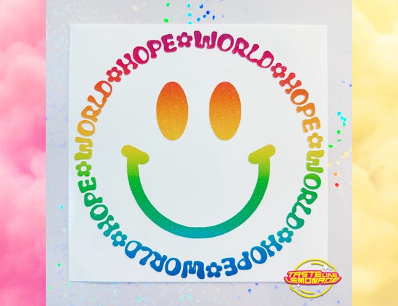 K-pop BTS J-hope 'hope World' Smiley Sticker Decal | Etsy