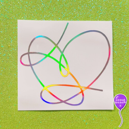 K-pop BTS Love Yourself Heart Sticker Decal - Etsy