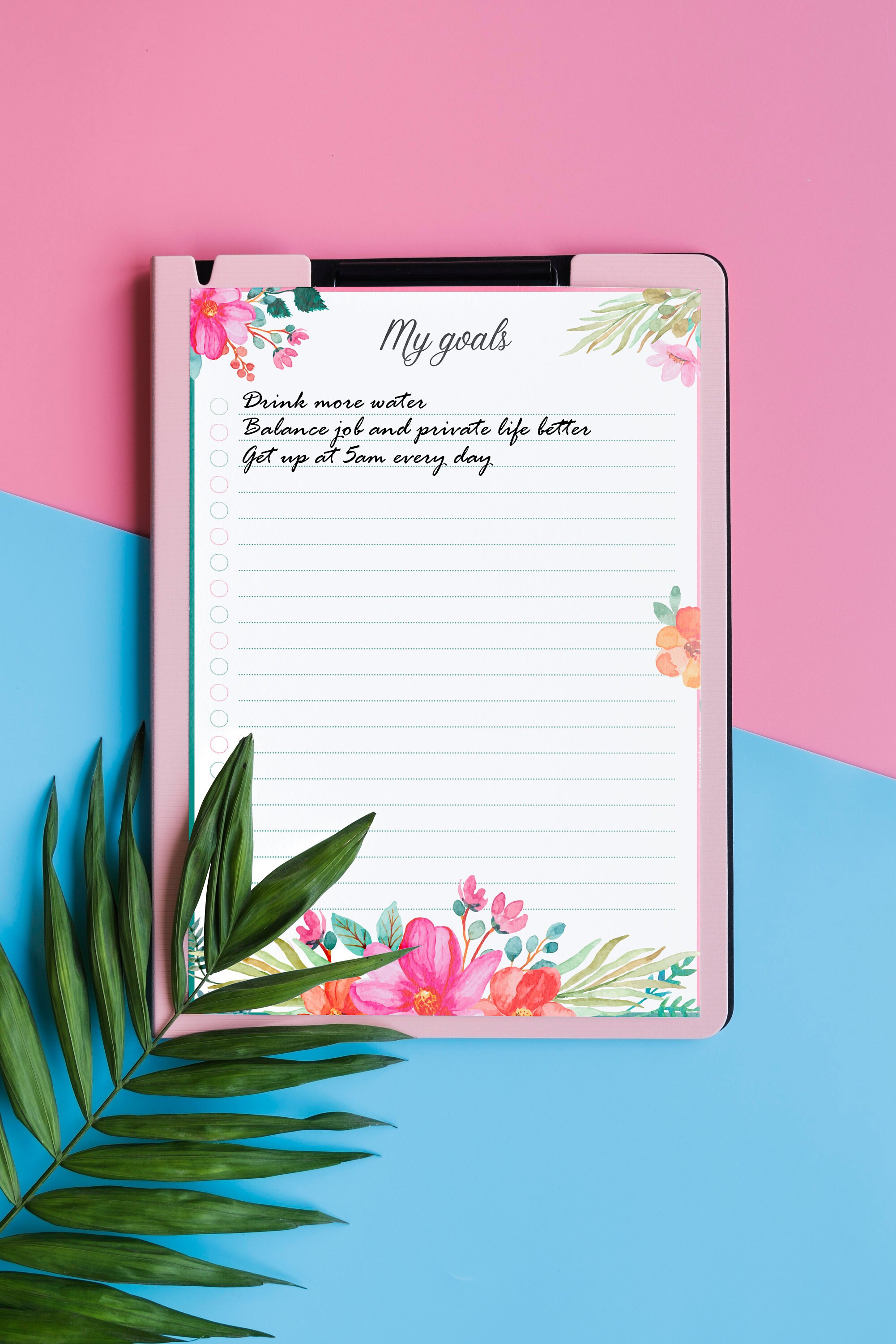 Goal Planner | My Goals List, A4 and Letter Size | Printable, Editable ...
