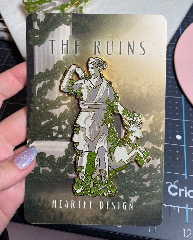 4 Inch Tall Artemis Gold Enamel Pin Greek God Enamel Pin Big - Etsy