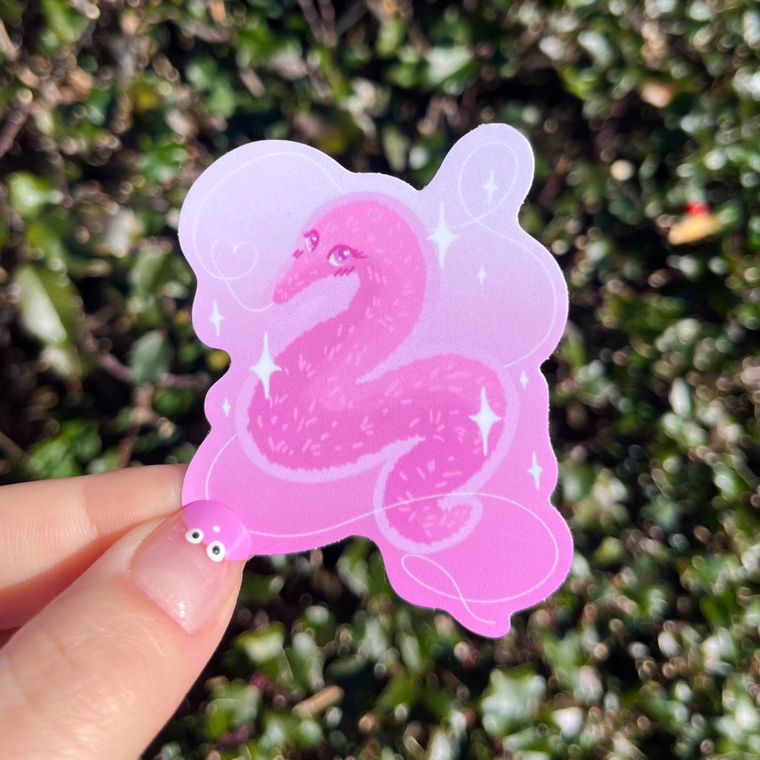 Magical Girl Pink Worm on A String Sticker Adorable Sticker ...