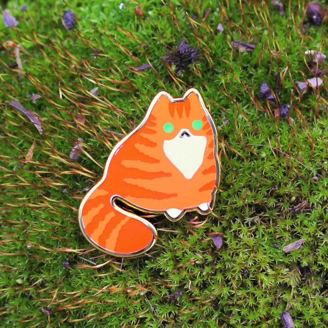 Blaze the Mini Orange Tabby Kitty Enamel Pin! Adorable Tiny Cat Pin! - Etsy
