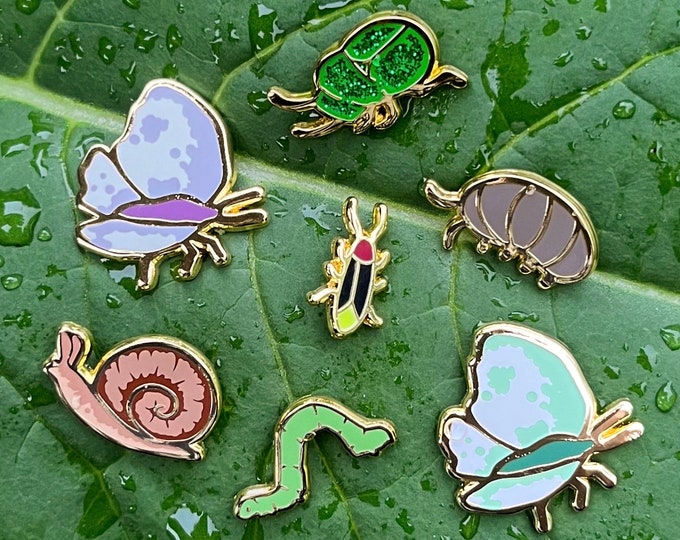 Random Bug! Mini Enamel Pin! Adorable Tiny Insect Pin! - Etsy
