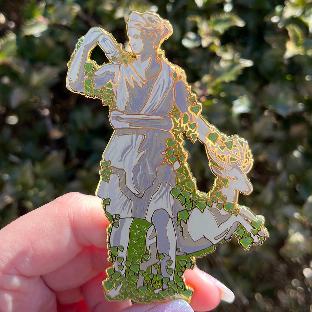 4 Inch Tall Artemis Gold Enamel Pin! Greek God Enamel Pin! Big Large ...