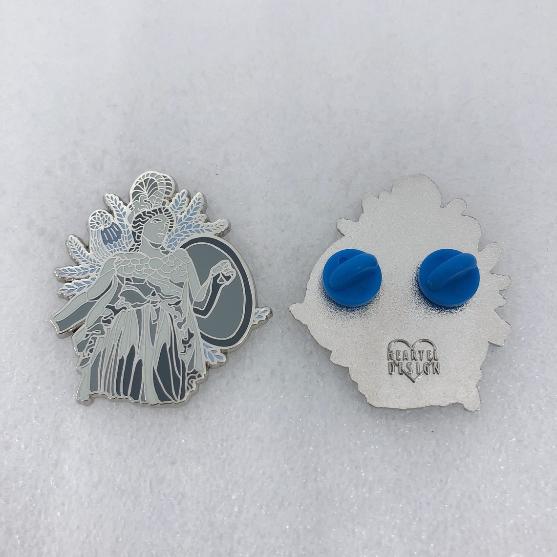 Athena Silver Enamel Pin Greek God Enamel Pin - Etsy