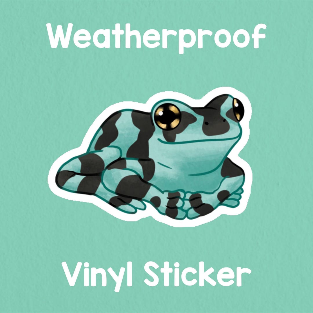 Amazon Milk Frog Sticker! Adorable Weatherproof Frog Art Sticker! - Etsy
