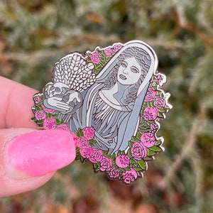 Persephone Silver Enamel Pin Greek God Enamel Pin - Etsy