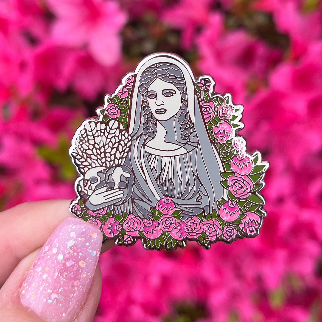 Persephone Silver Enamel Pin! Greek God Enamel Pin - Etsy