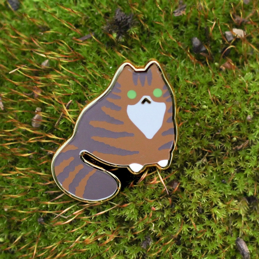 Benny the Mini Brown Tabby Kitty Enamel Pin! Adorable Tiny Cat Pin! - Etsy