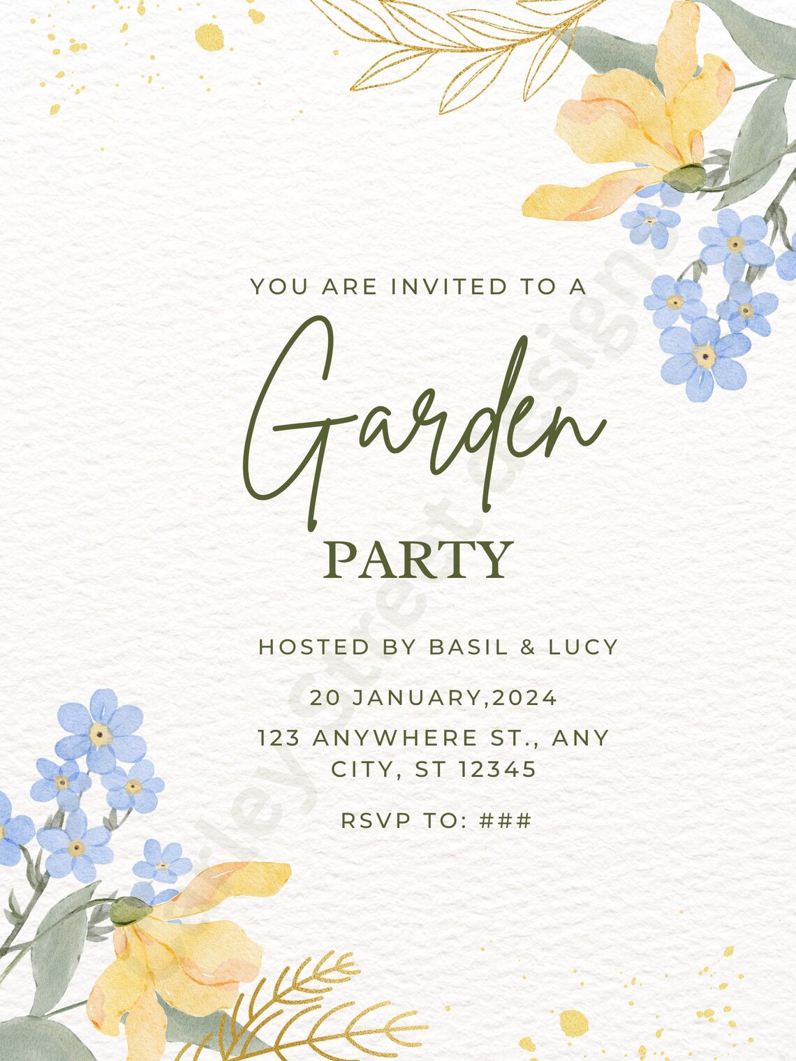 Floral Garden Party Invitation Template – Editable Canva Invite ...