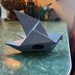Powder-blue Ceramic Origami Paper Crane Statue - Etsy