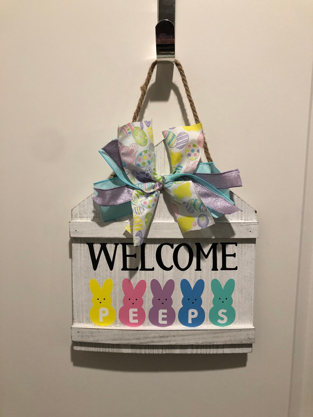 Welcome Peeps Sign|easter|peeps|front Door Decor - Etsy