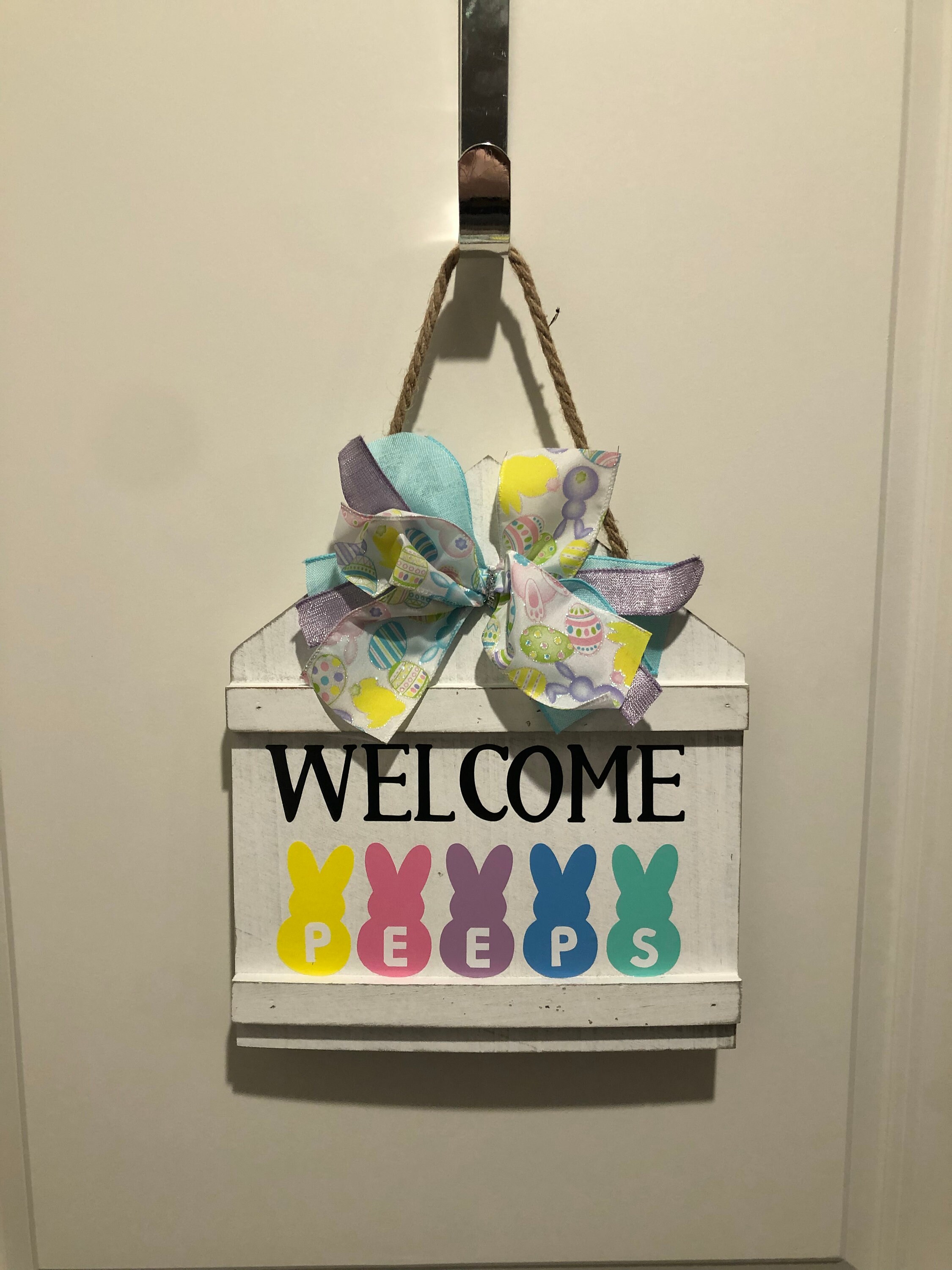 Welcome Peeps Sign|easter|peeps|front Door Decor - Etsy