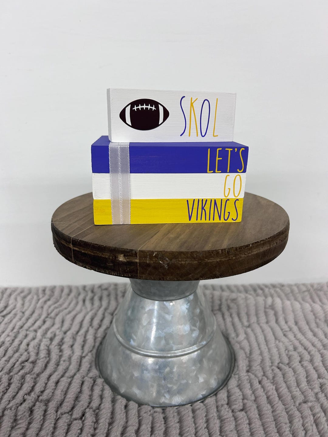 Let's Go Vikings Bookstack| Skol Rectangle Sign| NFL - Etsy