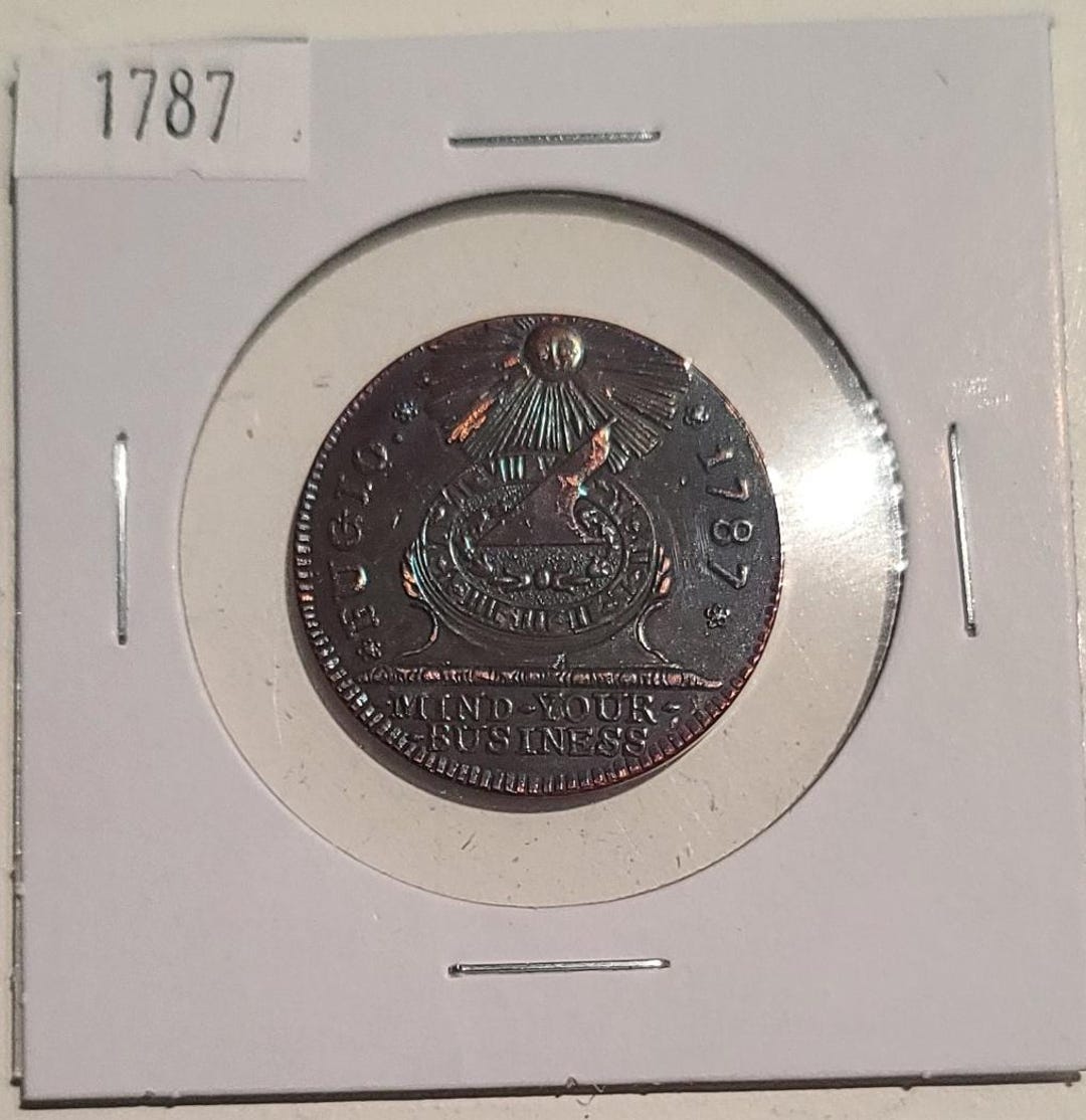 1787 Fugio Cent - Colonial Restrike Coin - Excellent Condition - Etsy