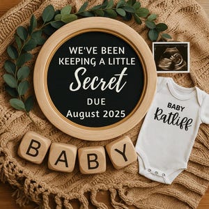 Suprise Pregnancy Announcement | Editable Canva Template | We’re ...
