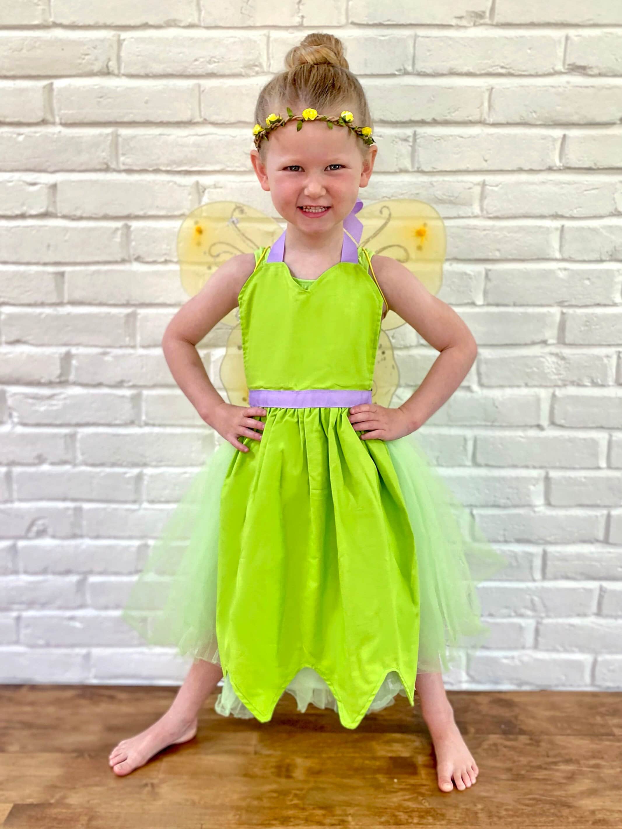 Tinkerbell Costume for Kids Tinker Bell Dress Apron for Girls Toddlers ...