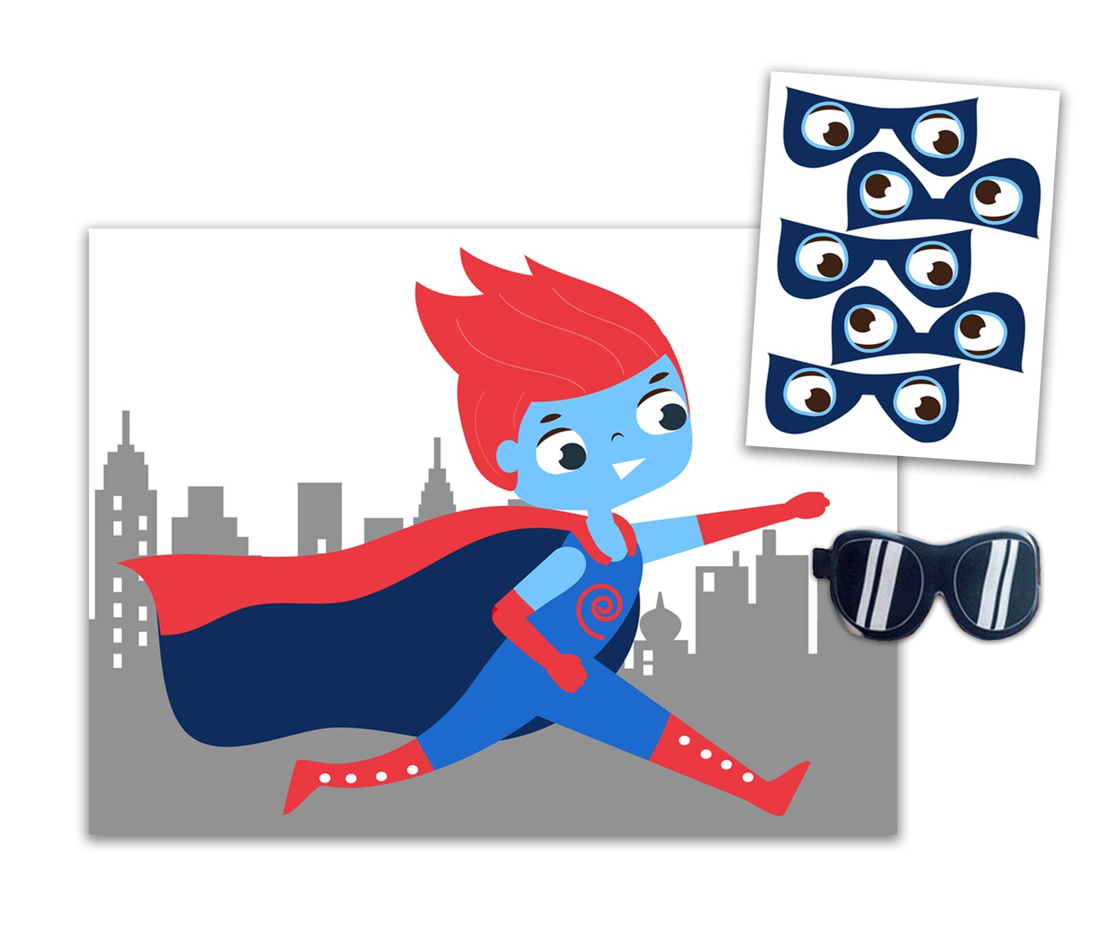 Superhero Pin the Mask Game | Super Hero Pin the Tail | Superhero ...