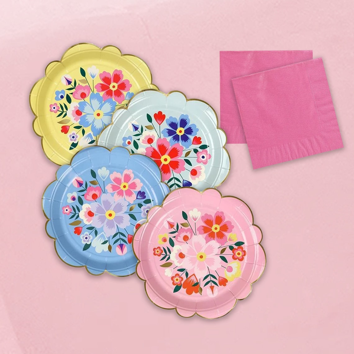 Flower Plates | Floral Party Tableware | Flower Party Plates Meri Meri ...
