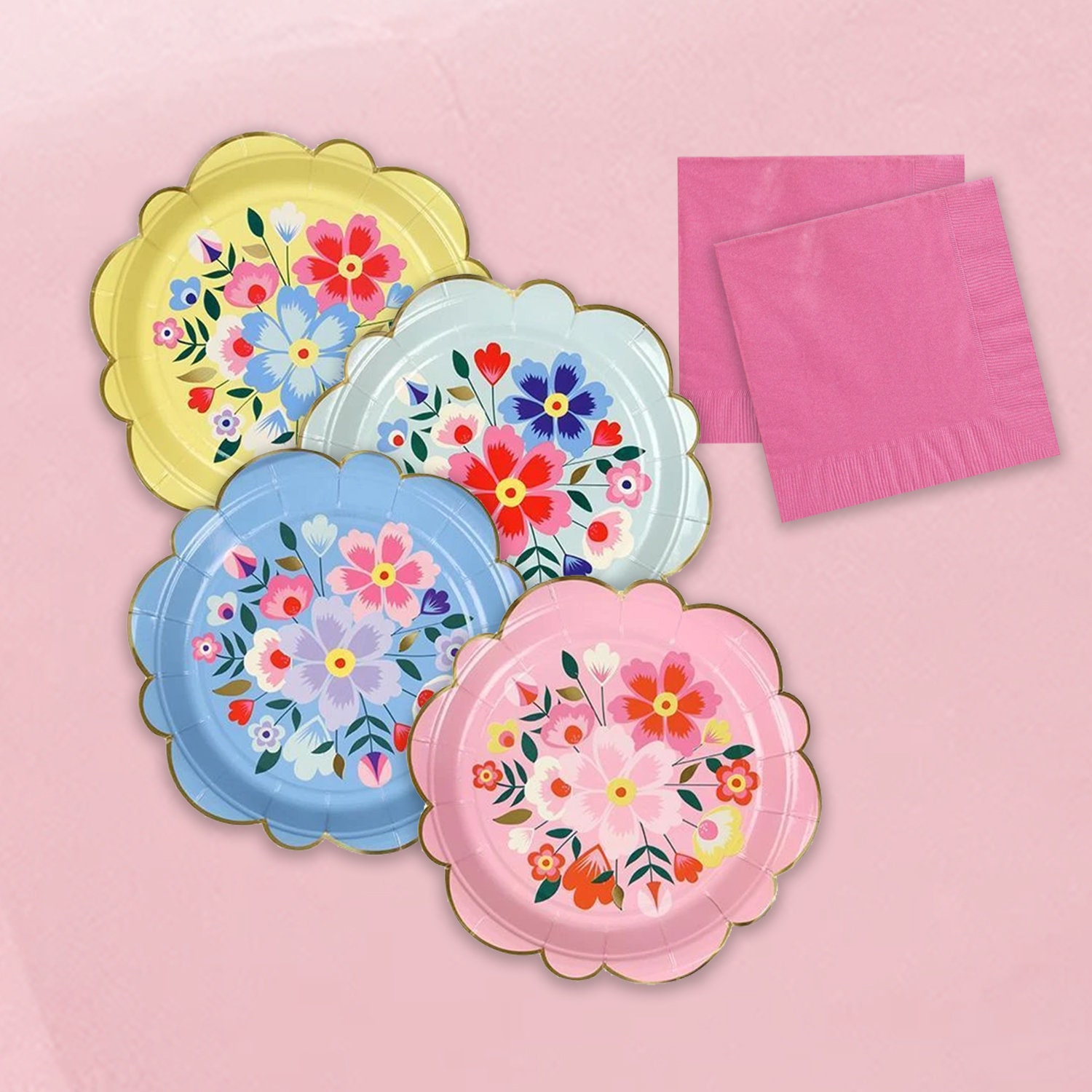 Flower Plates | Floral Party Tableware | Flower Party Plates Meri Meri ...