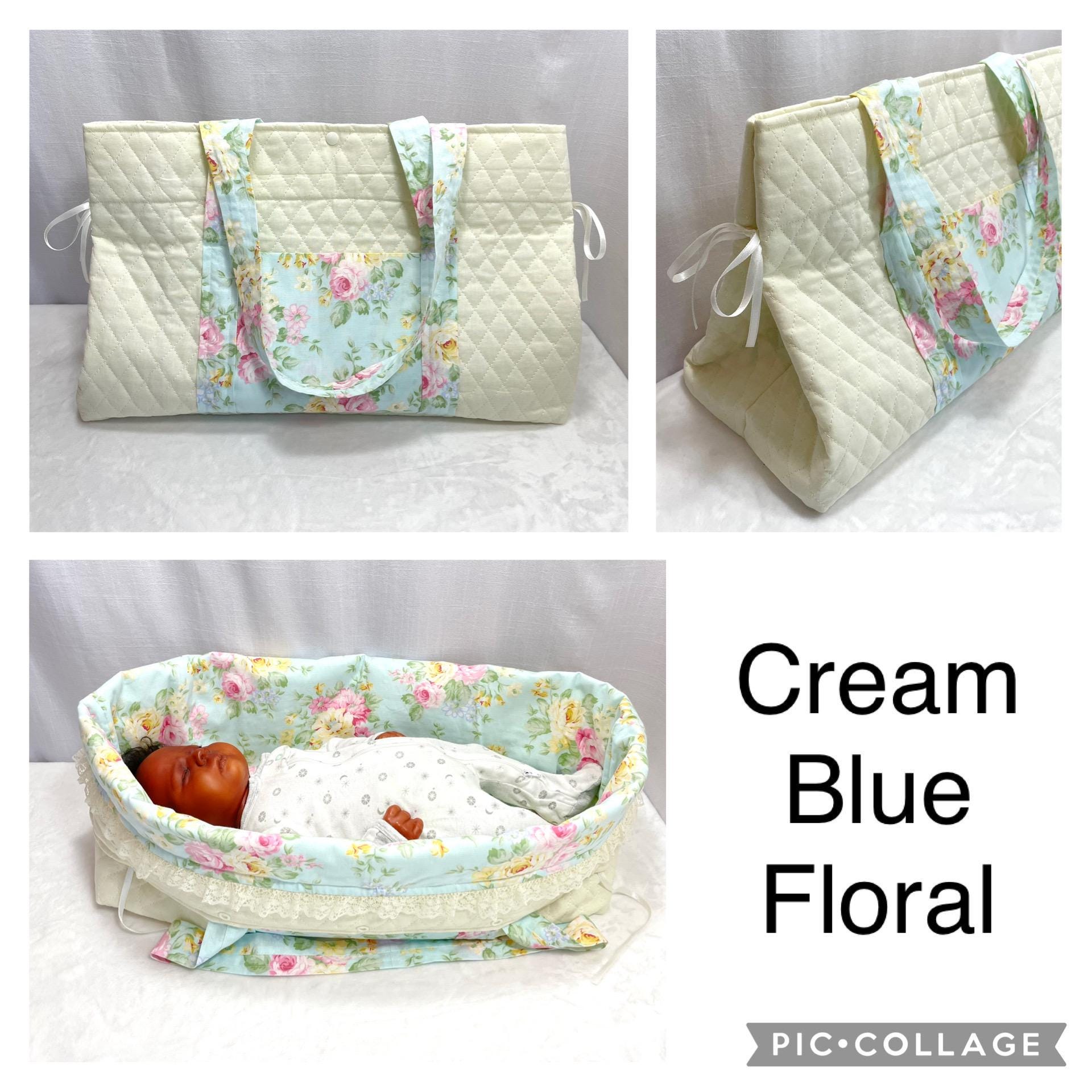 20” Classic Bassinet Bag, Newborn Reborn Doll, Carry Cot, Display ...