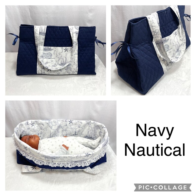 20” Classic Bassinet Bag, Newborn Reborn Doll, Carry Cot, Display ...