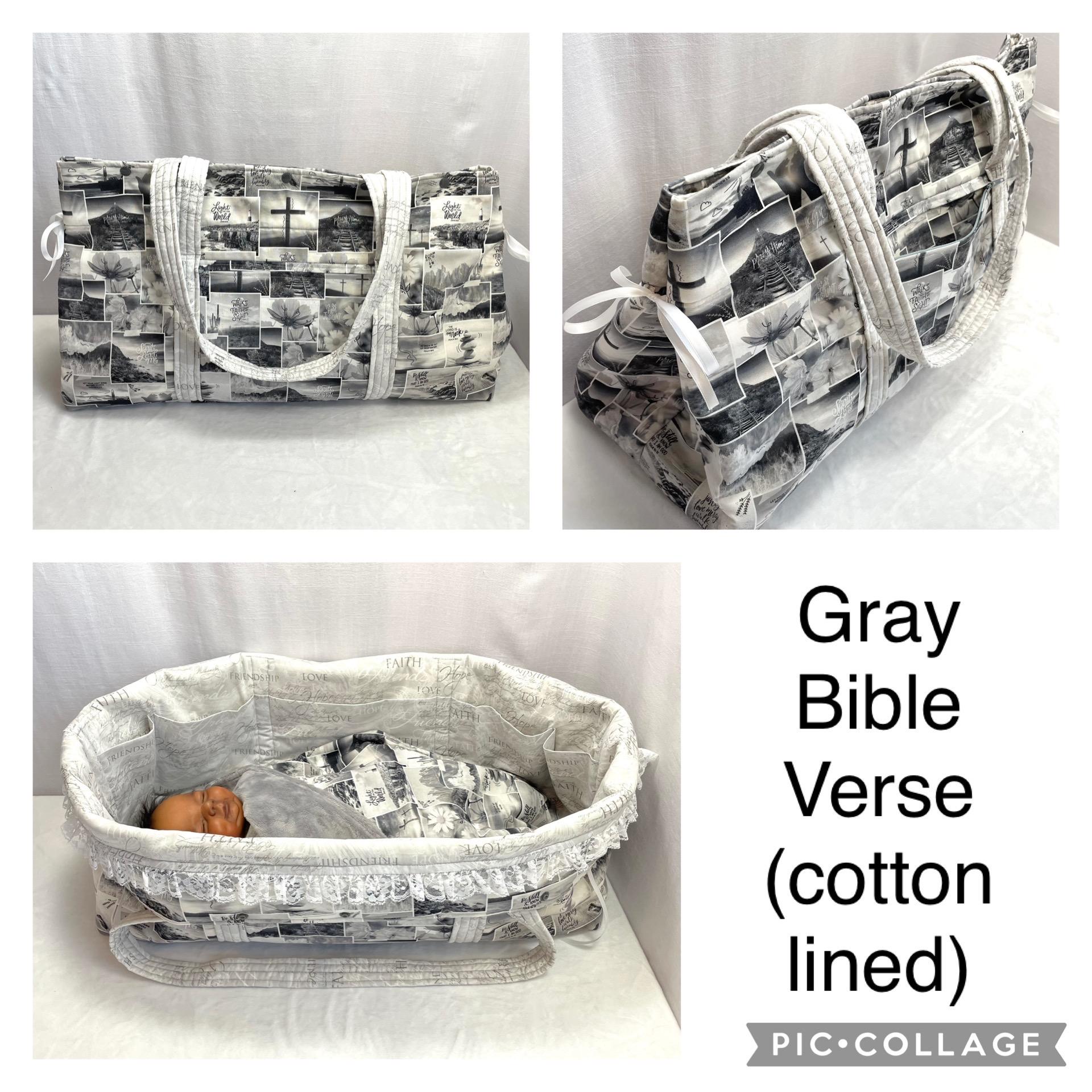 24” Premium Bassinet Bag, Infant Reborn Doll, Carry Cot, Display ...