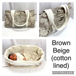 20” Premium Bassinet Bag, Newborn Reborn Doll, Carry Cot, Display ...