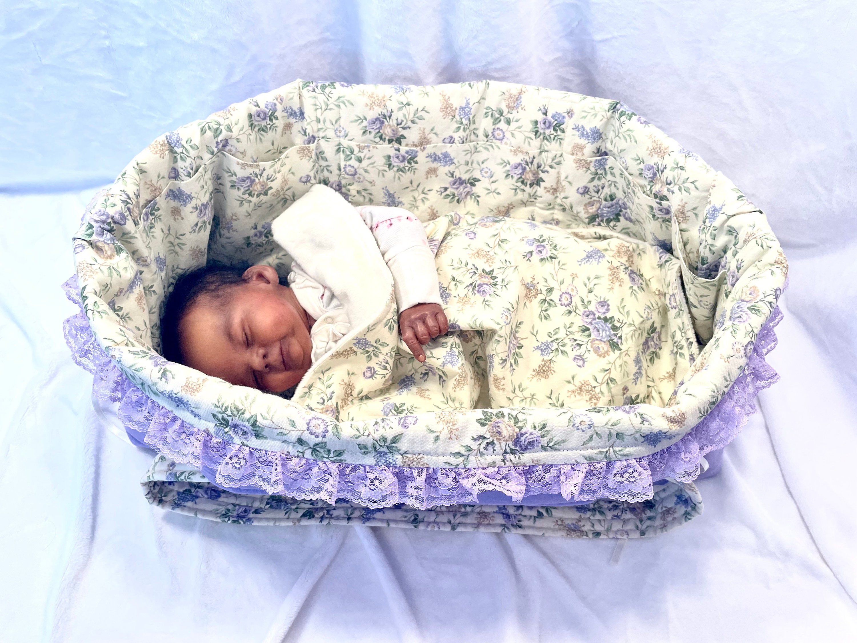 Reborn Doll Bassinet Carry Bag, 20 Newborn, Inside and Outside Pockets ...