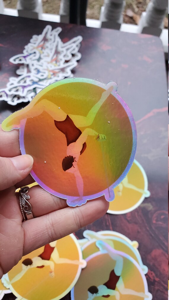 Holographic Handstand Sticker | Etsy