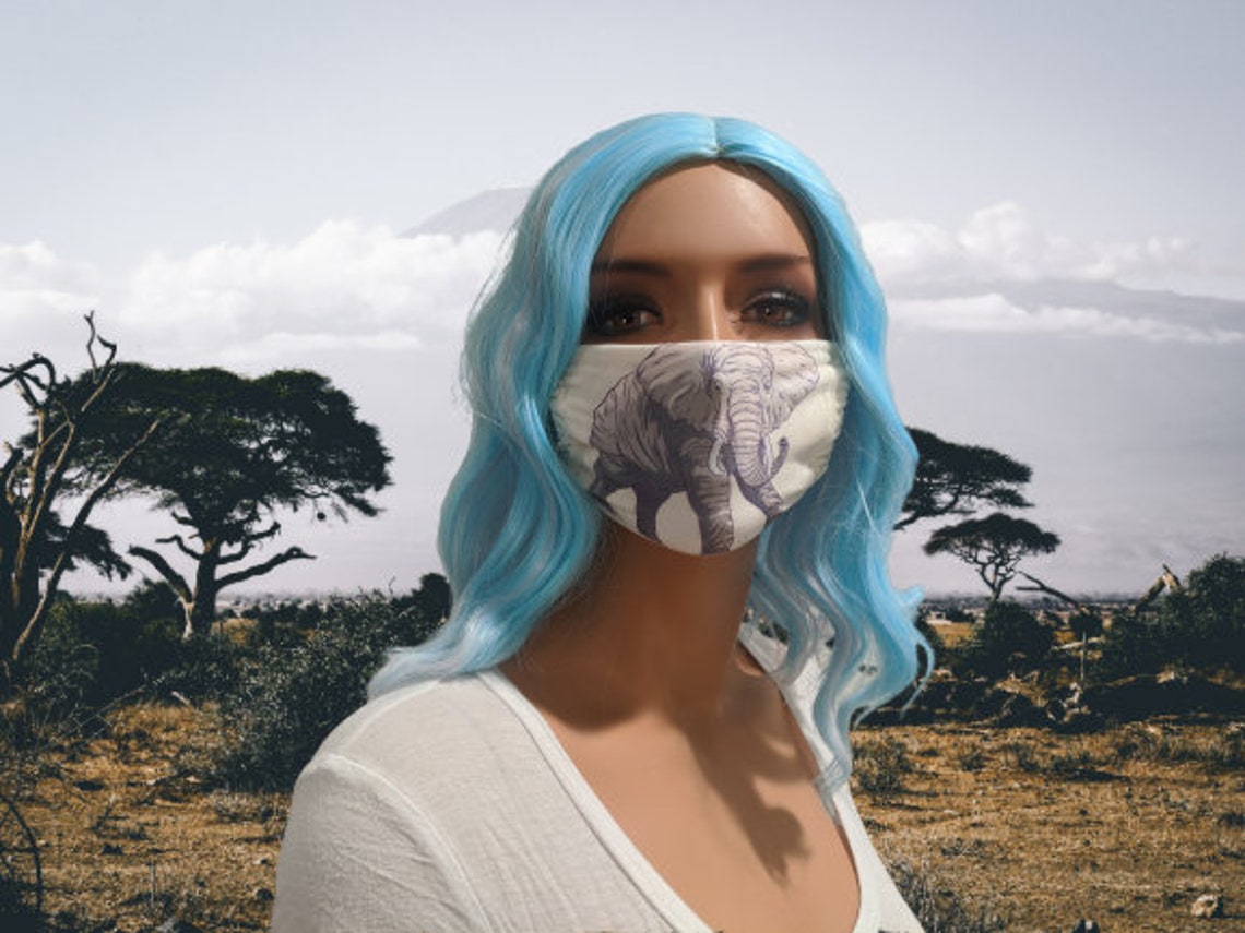 Elephant Art Face Mask Unique & Custom Ultra-Soft Facemask | Etsy