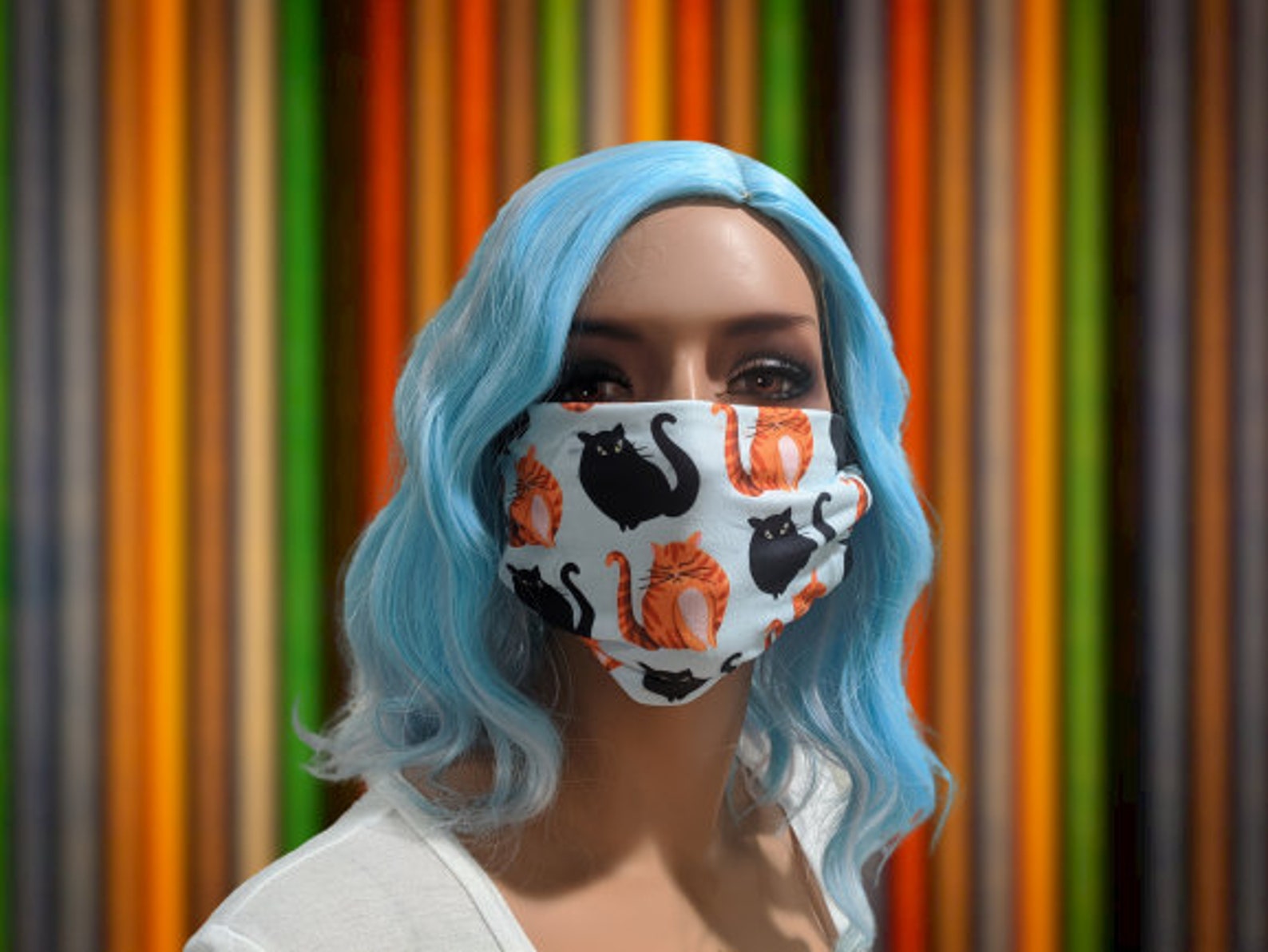 Cute Cat Face Mask Unique & Custom Ultra-Soft Facemask | Etsy