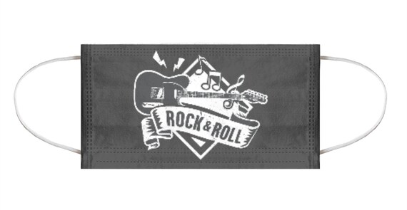 Rock & Roll Unique Face Mask Custom Face Mask Washable Made | Etsy