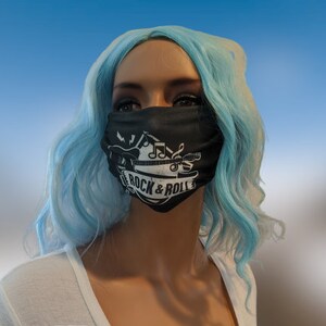 Rock & Roll Unique Face Mask Custom Face Mask Washable Made | Etsy