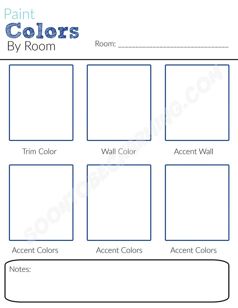 Paint Color Organization Instant Download | Organize | Paint ...