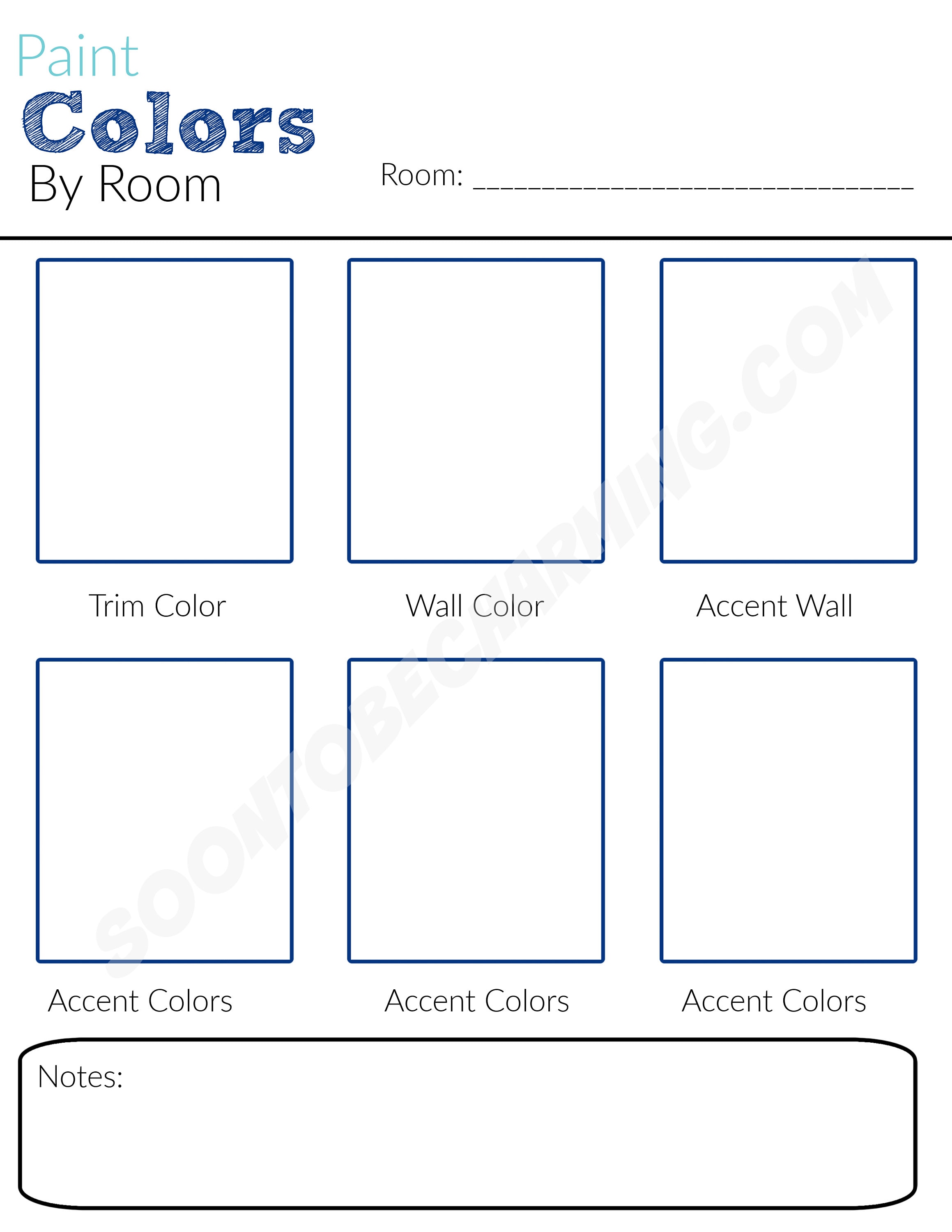 Paint Color Organization Instant Download | Organize | Paint ...