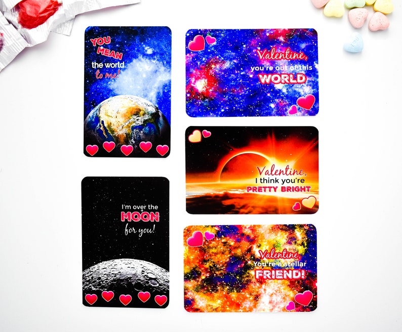 Galaxy Valentine Cards | Kids | School | Valentines Day | Outer Space ...