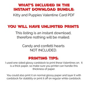 Kitty and Puppy Valentine Cards | Kids | School | Valentines Day | Baby ...