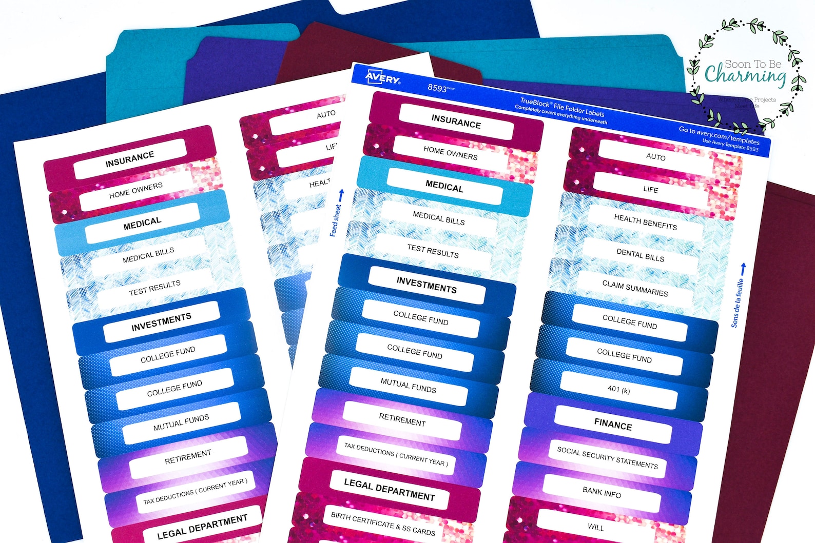 Filing Cabinet Labels | Printable | Filing Cabinet Categories ...