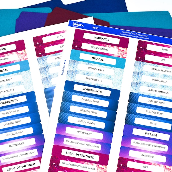 File Cabinet Labels - Etsy