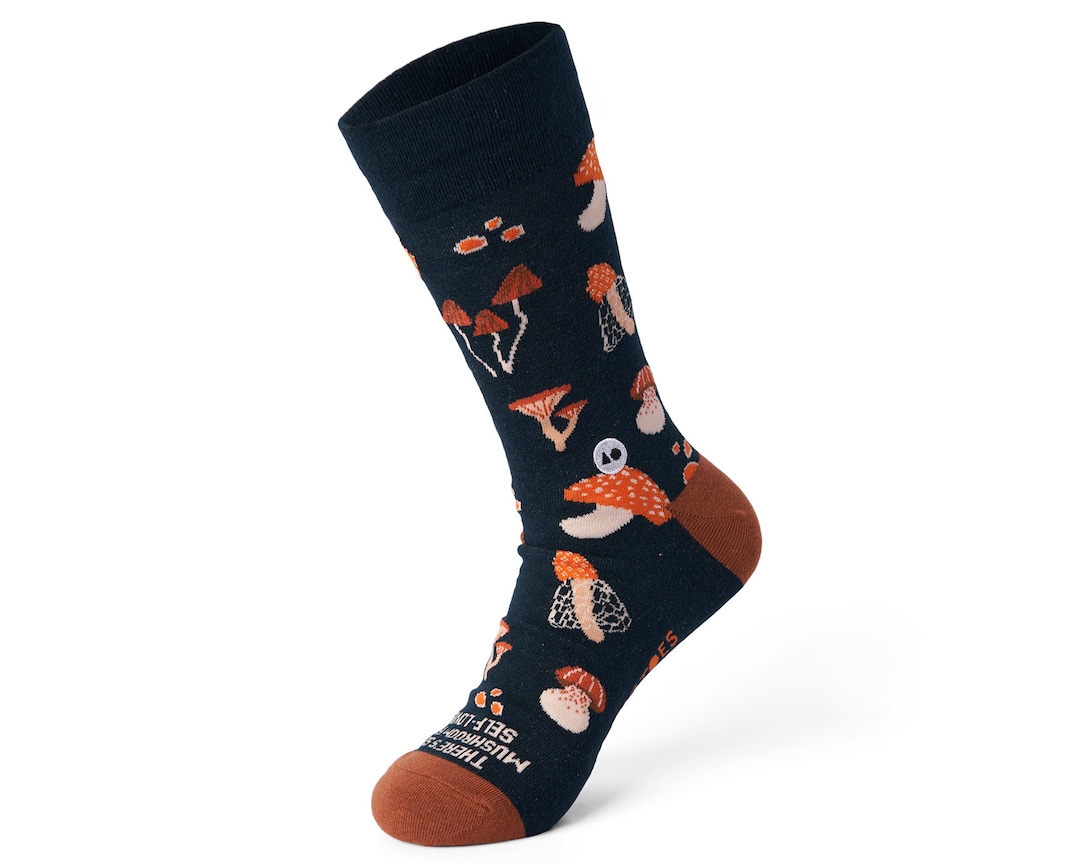 Mushroom for Love Crew Sock Talking Toes Organic Cotton Socks Crew ...
